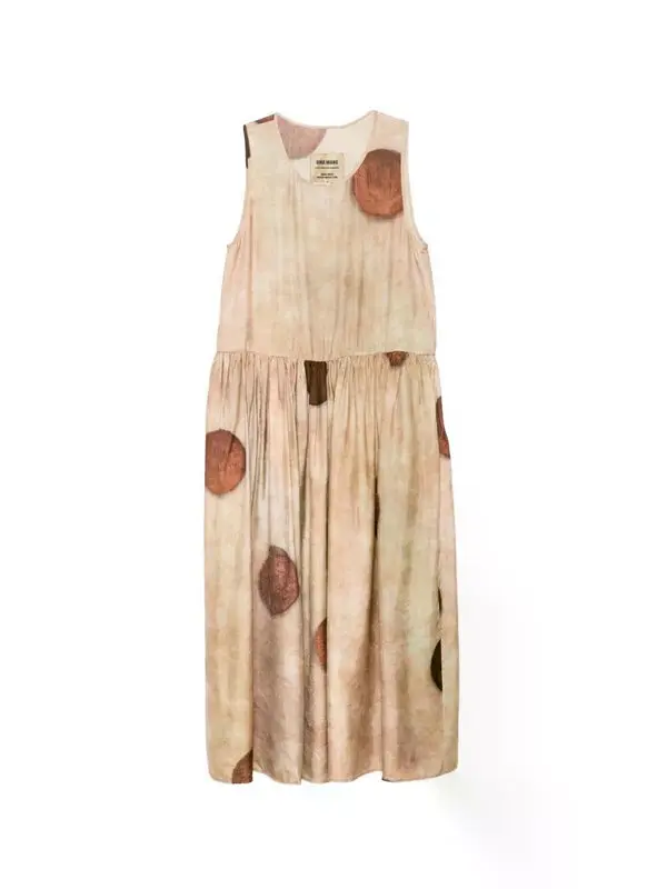 UMA WANG Polka-dot Pleated Midi Dress
