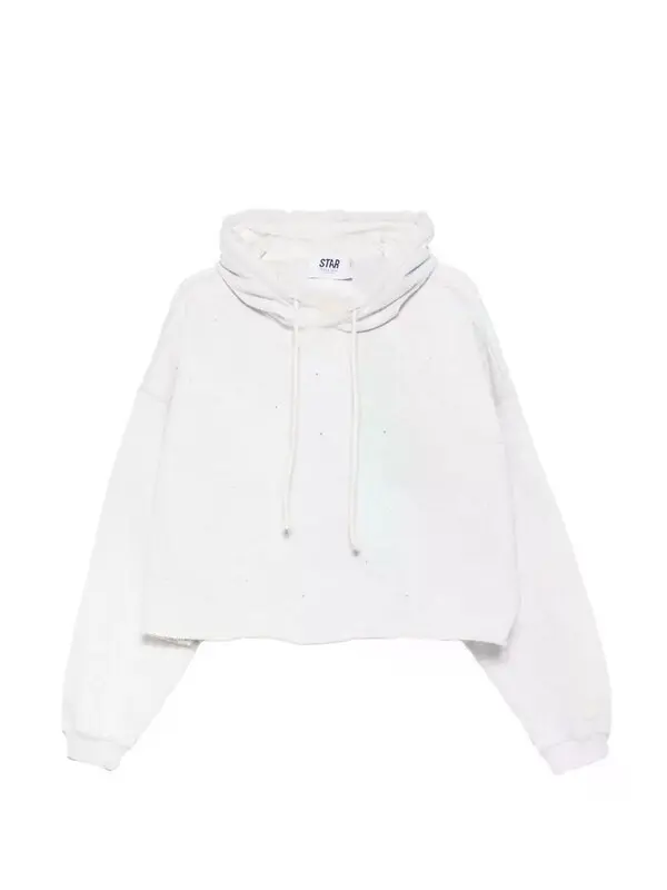 GOLDEN GOOSE Crystal-embellished Distressed Hoodie