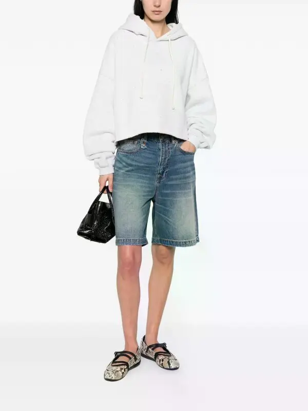 GOLDEN GOOSE Crystal-embellished Distressed Hoodie