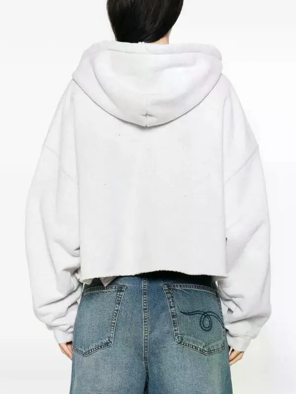 GOLDEN GOOSE Crystal-embellished Distressed Hoodie