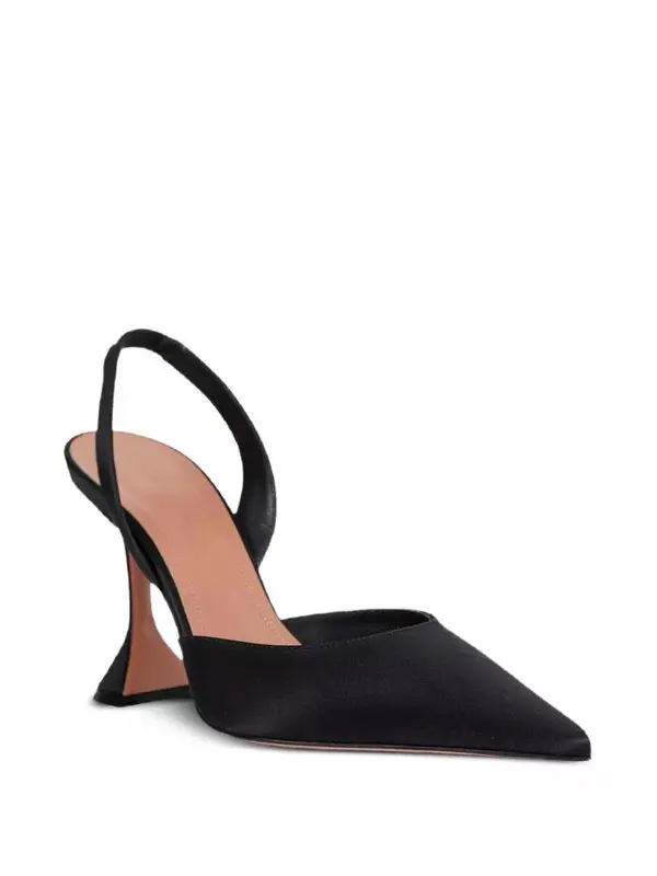 Amina Muaddi Holli Slingback Pumps - Black