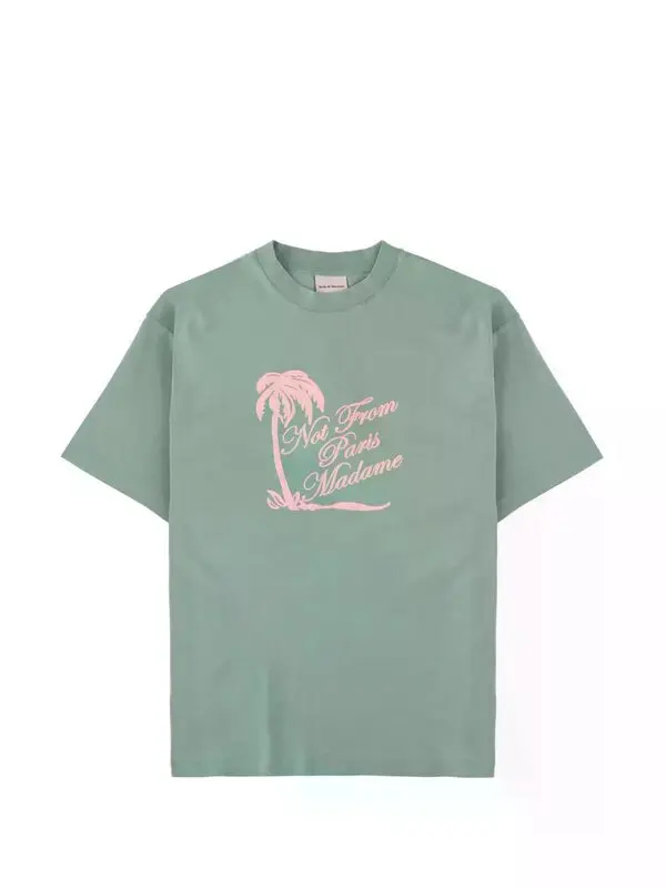 Drole De Monsieur Palm-tree Print T-shirt - Green