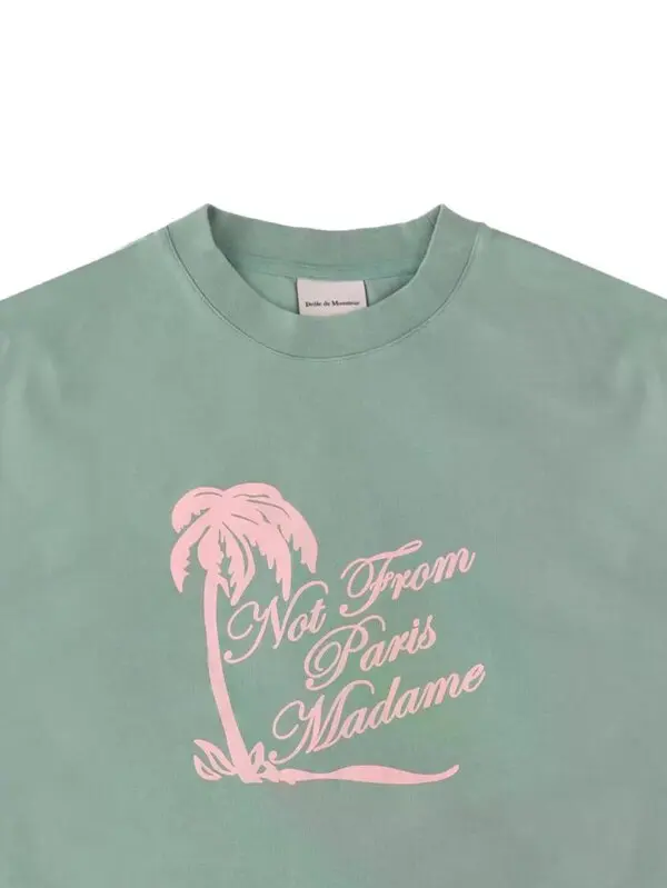 Drole De Monsieur Palm-tree Print T-shirt - Green