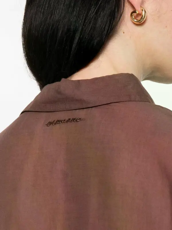 ERMANNO FIRENZE Broderie-anglaise Top - Brown