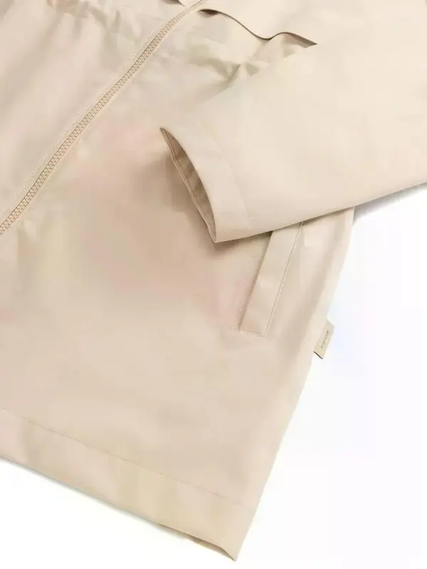 Woolrich Drawstring Hooded Parka Coat - Neutrals