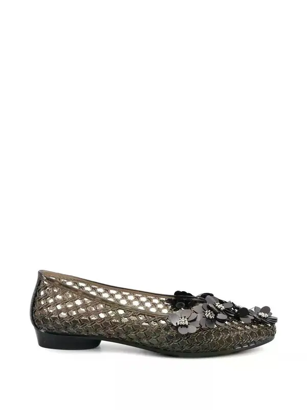 HEAVENLY JELLY Flower-embellished Ballet Flats