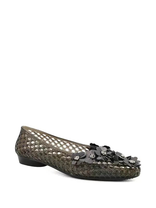 HEAVENLY JELLY Flower-embellished Ballet Flats
