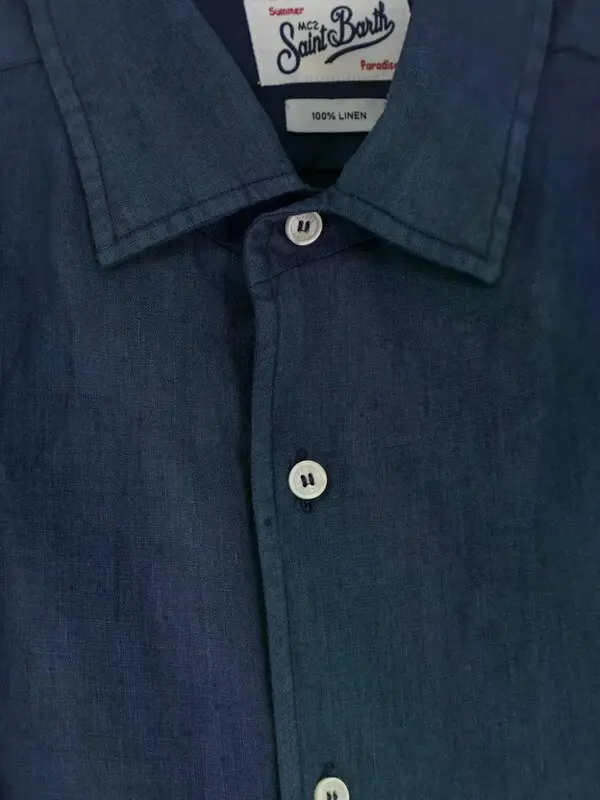MC2 SAINT BARTH Raphael Buttoned Long-sleeved Shirt - Blue
