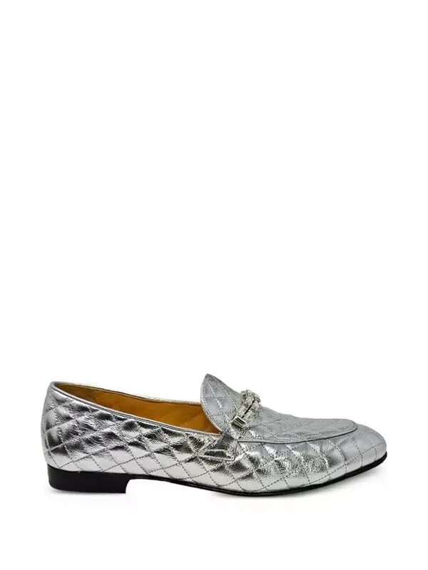 MADISON MAISON Quilted Loafers With -tone Embellishment - Silver