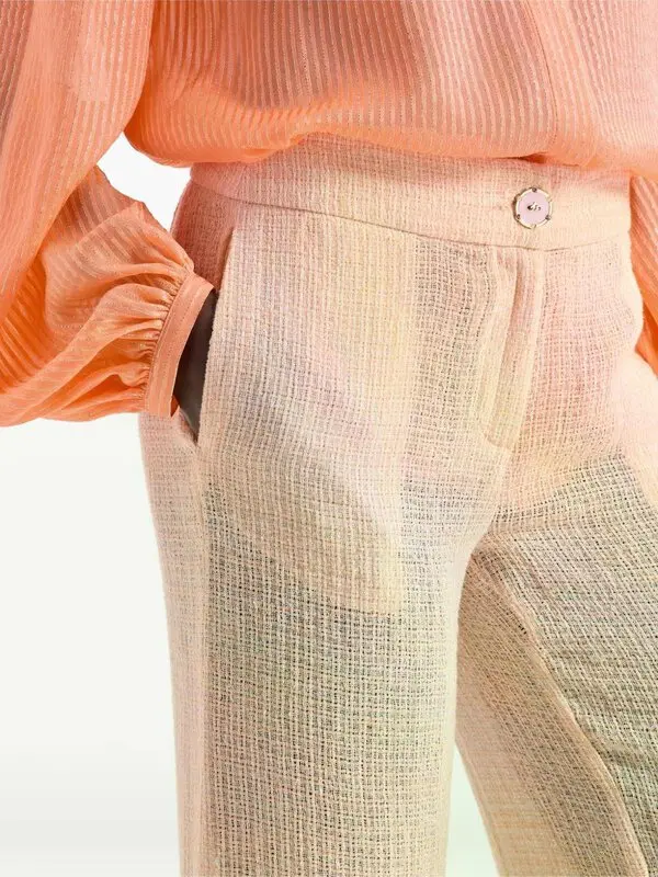 GENNY Button-detailed Wide Leg Trousers
