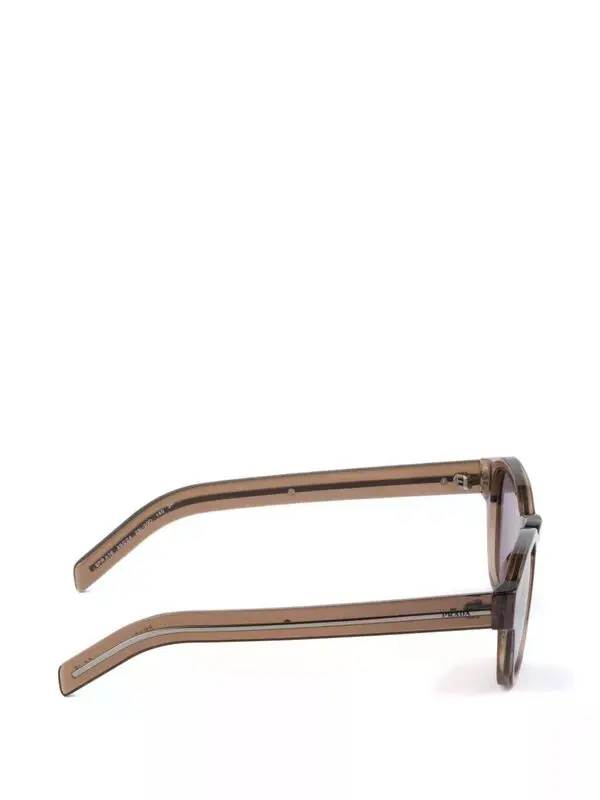 Prada Sunglasses With Iconic Metal Plaque - Brown