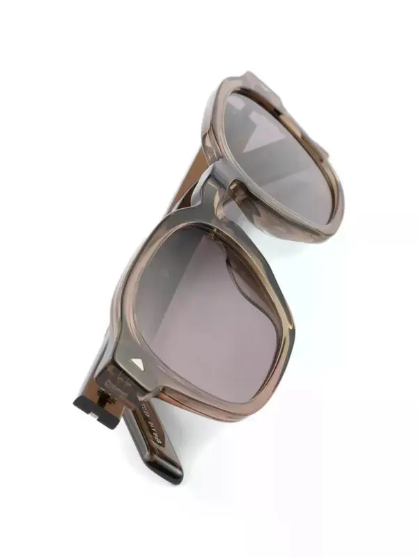 Prada Sunglasses With Iconic Metal Plaque - Brown