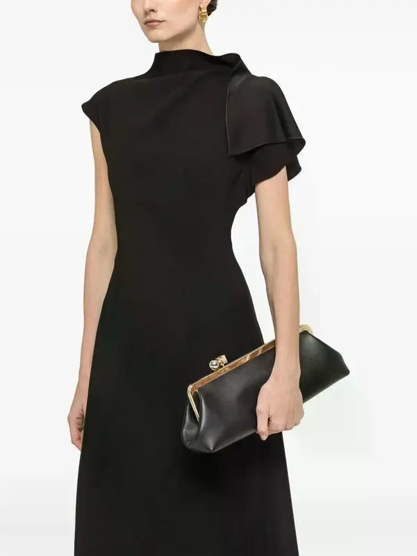 NISSA A-line Crepe Midi Dress