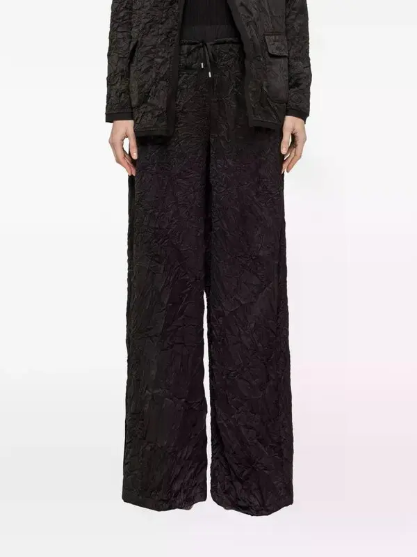 NISSA Crinkle-effect Wide-leg Trousers