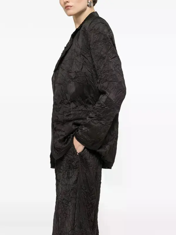 NISSA Crinkle-effect Wide-leg Trousers