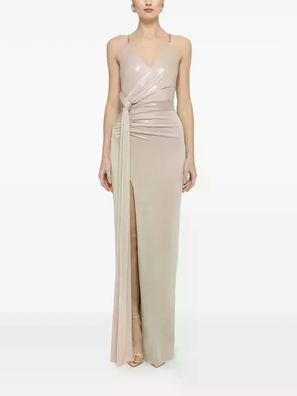 NISSA Knot Chain-strap Maxi Dress