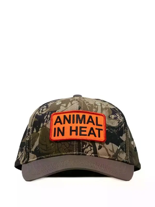 PLEASURES Camouflage Print Cap - Brown
