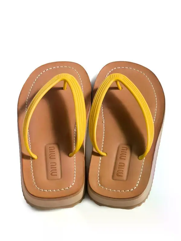 Miu Miu Thong Sandals - Yellow