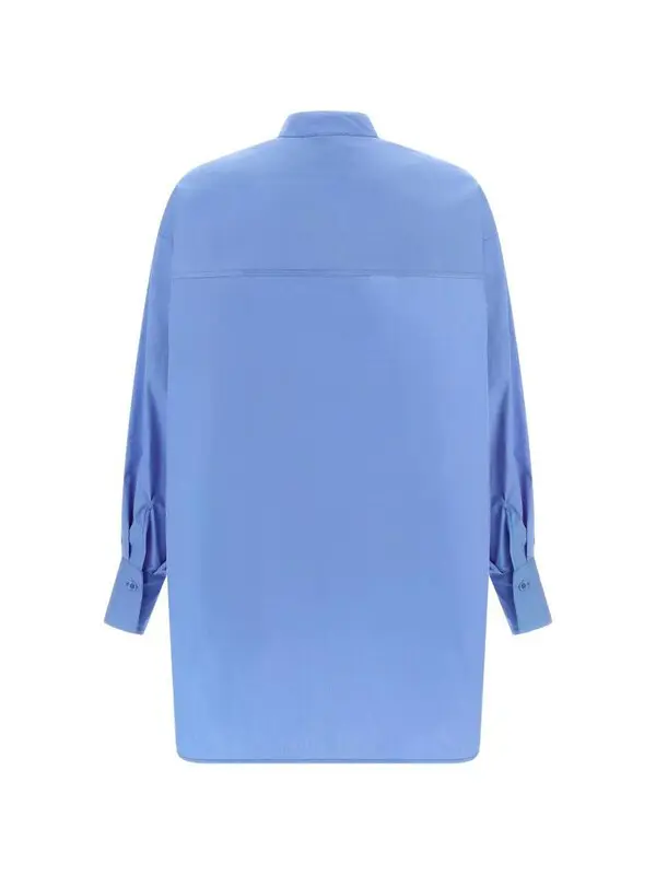 NUDE Mandarin-collar Ruffled Shirt