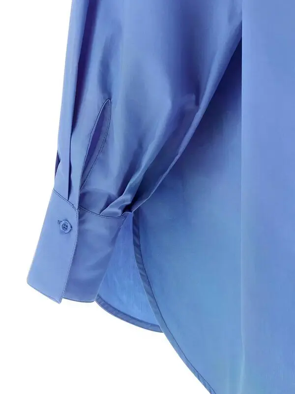 NUDE Mandarin-collar Ruffled Shirt