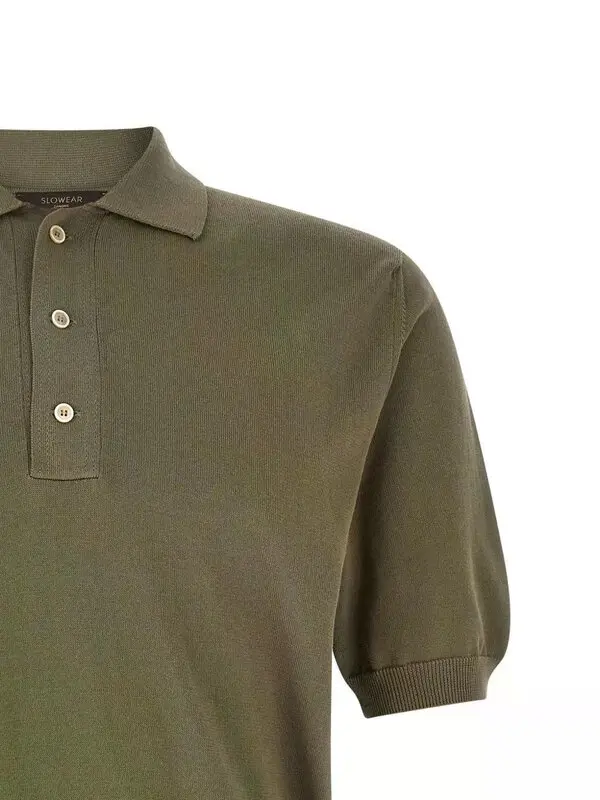 ZANONE Knit Short-sleeve Polo Shirt - Green
