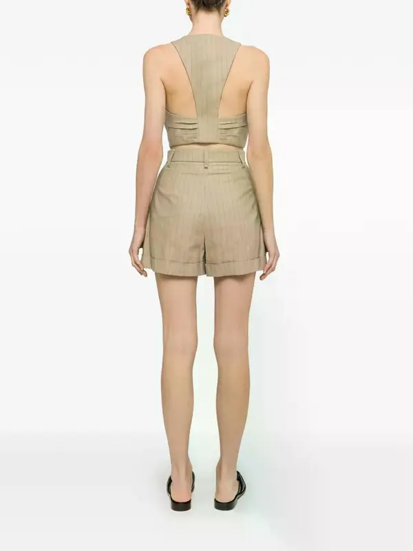 NISSA High-waisted Pinstripe Shorts