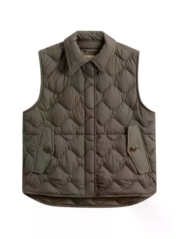 Woolrich Quilted Buttoned Gilet - Green