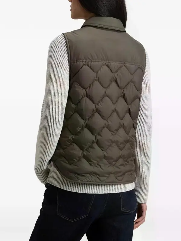 Woolrich Quilted Buttoned Gilet - Green