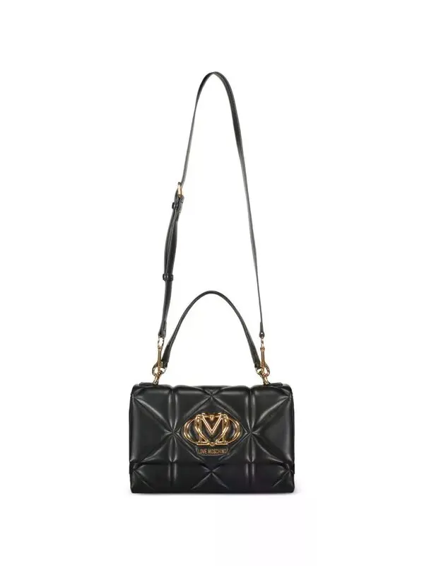 Moschino Quilted Logo Tote - Black
