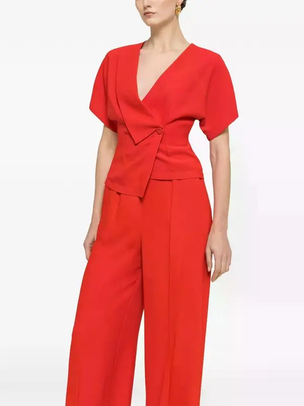 NISSA V-neck Buttoned Top