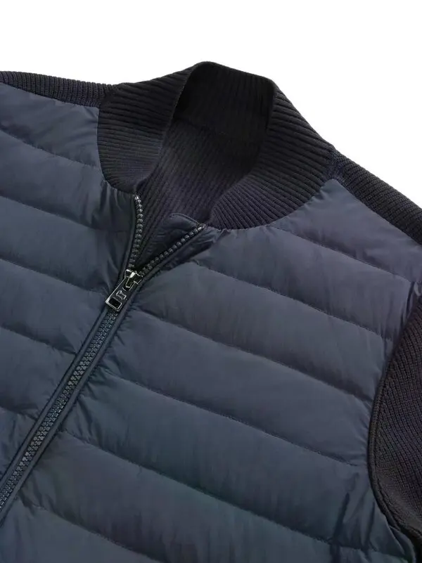 Woolrich Hybrid Quilted Bomber Jacket - Blue