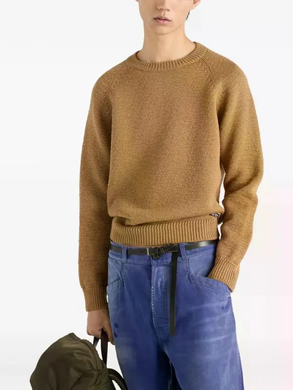 Prada Wool Crewneck Sweater - Brown
