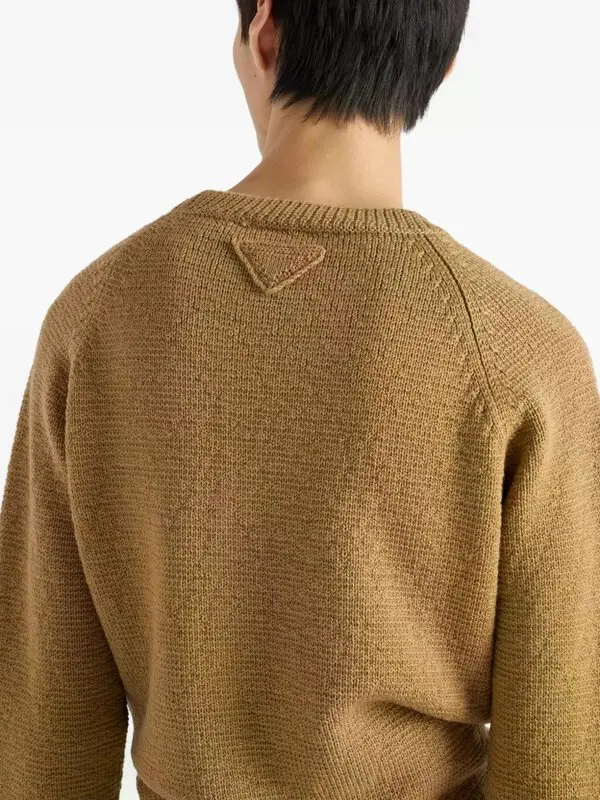 Prada Wool Crewneck Sweater - Brown