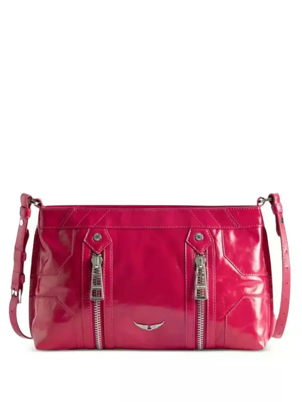 Zadig&Voltaire Patent Leather Crossbody Satchel - Pink
