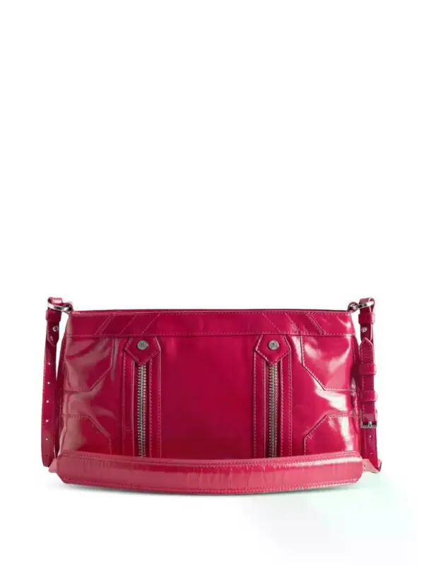 Zadig&Voltaire Patent Leather Crossbody Satchel - Pink