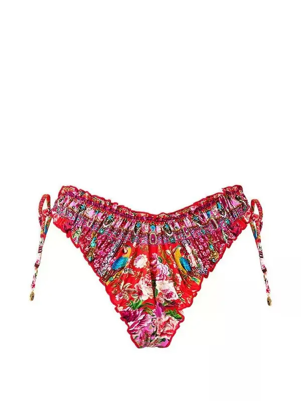 Camilla Ruched Tie-detail Bikini Bottom