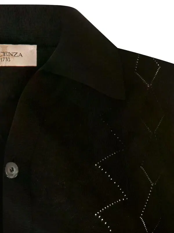 PIACENZA CASHMERE 1733 Geometric-pattern Cardigan - Black