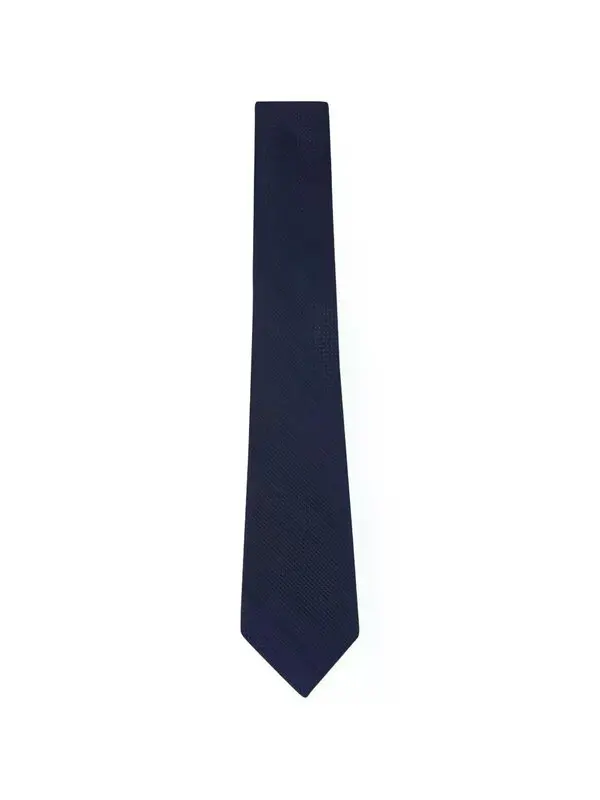 Zegna Textured Silk Neck Tie - Blue