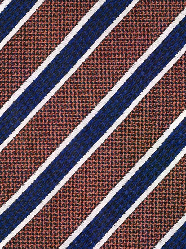 Zegna Striped Neck Tie - Brown
