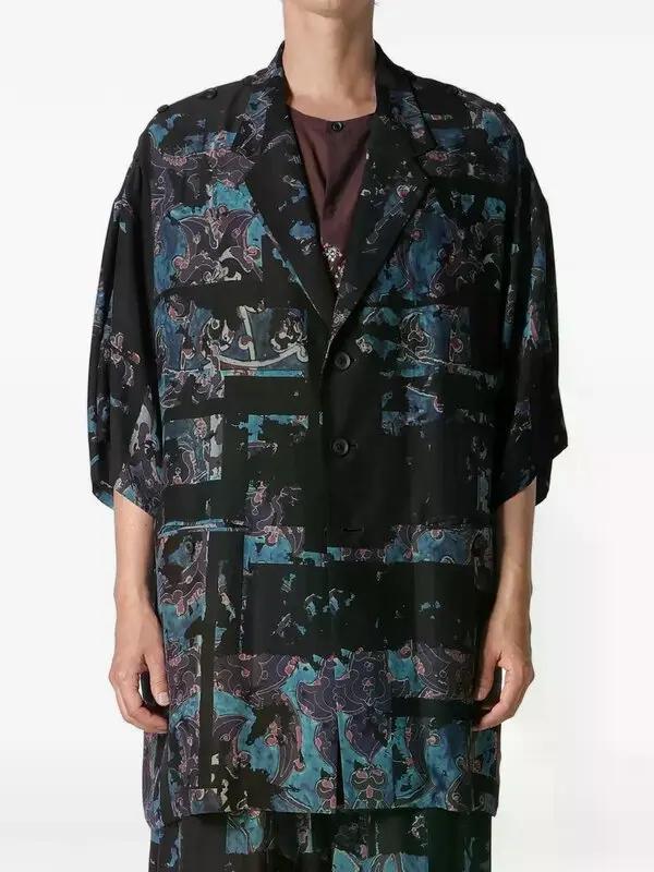 Yohji Yamamoto Patterned Silk Jacket