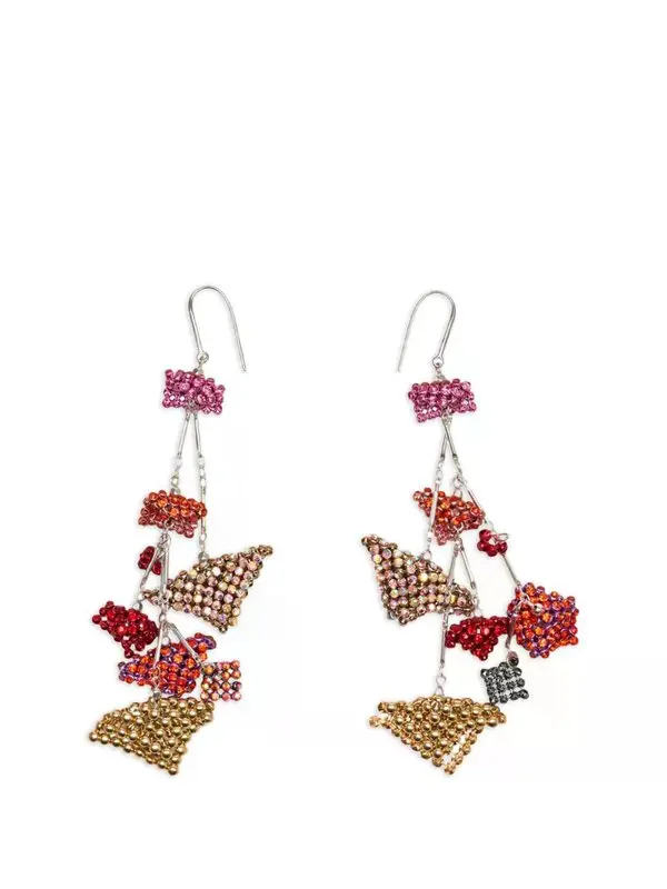 Isabel Marant Étoile Beaded Drop Earrings With Crystal Embellishments