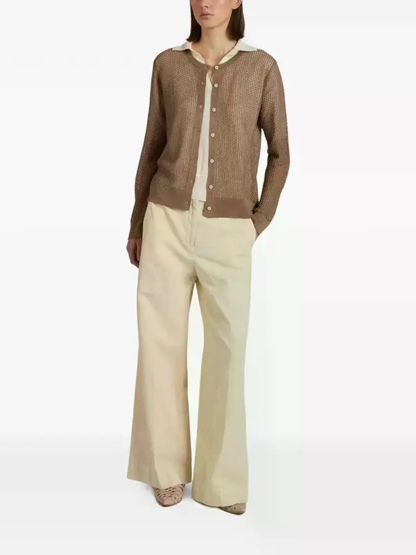 SLOWEAR V-neck Crêpe Polo Top