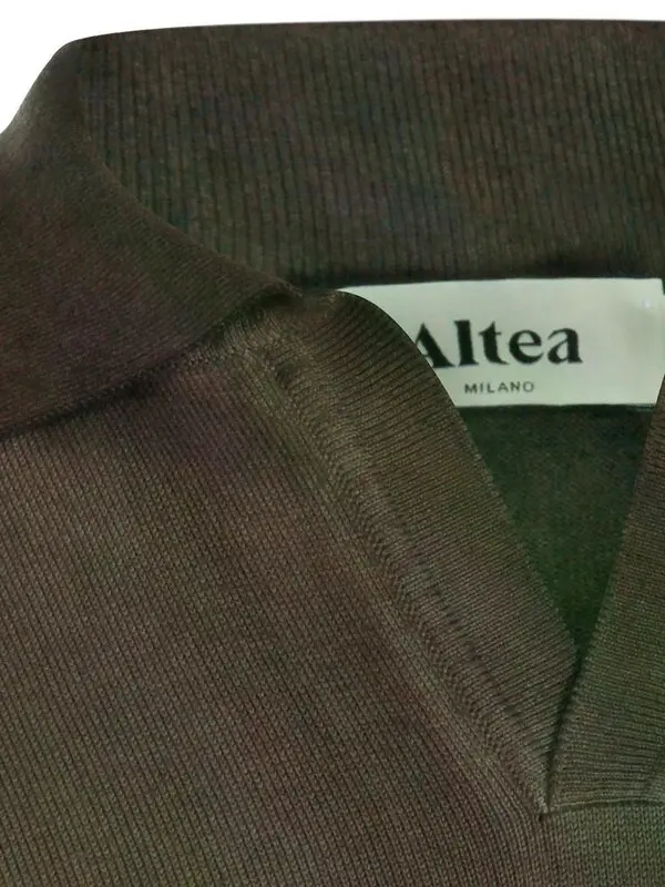 Altea Short-sleeved Cotton Polo Shirt - Brown