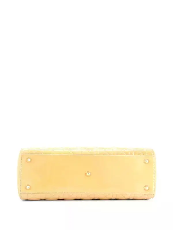 Dior Lady Large Cannage Quilt Satchel - Neutrals