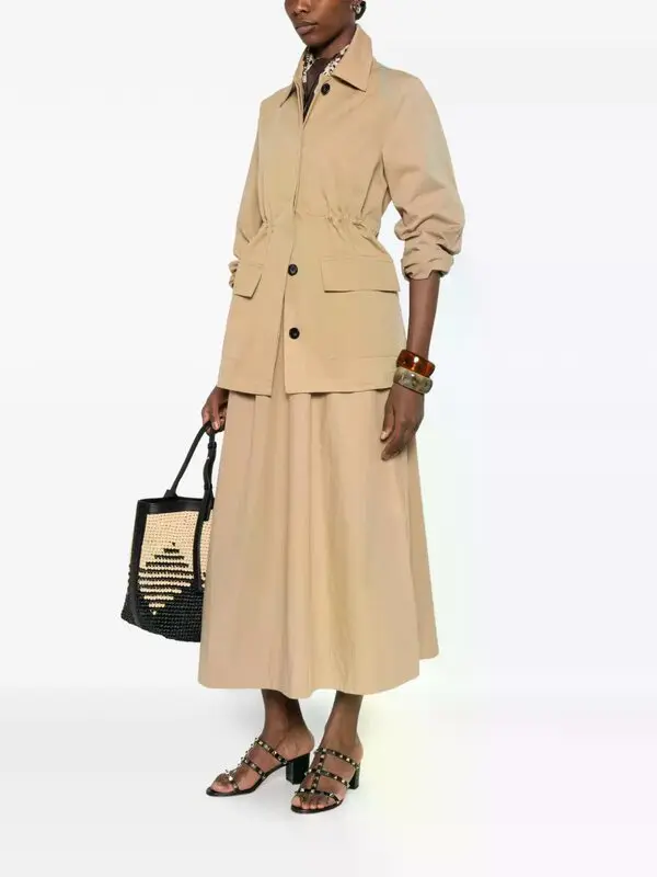 YERSE Midi Skirt With Elasticated Waistband