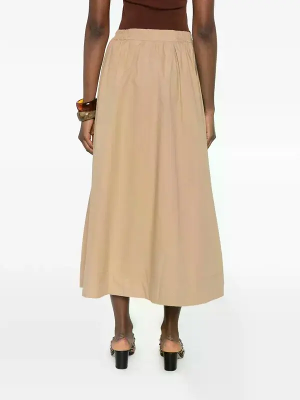 YERSE Midi Skirt With Elasticated Waistband