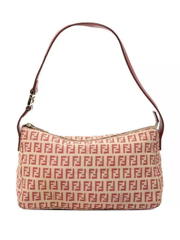 Fendi Zucchino Canvas Pochette Shoulder Bag