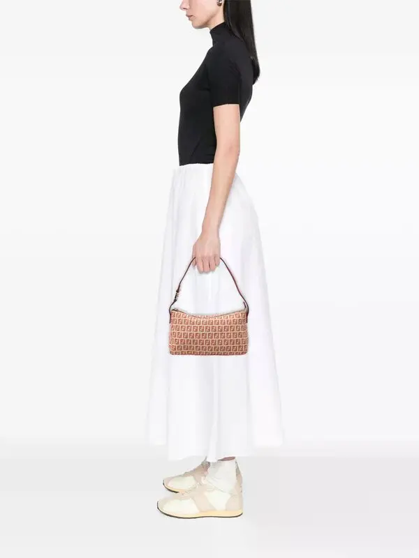 Fendi Zucchino Canvas Pochette Shoulder Bag