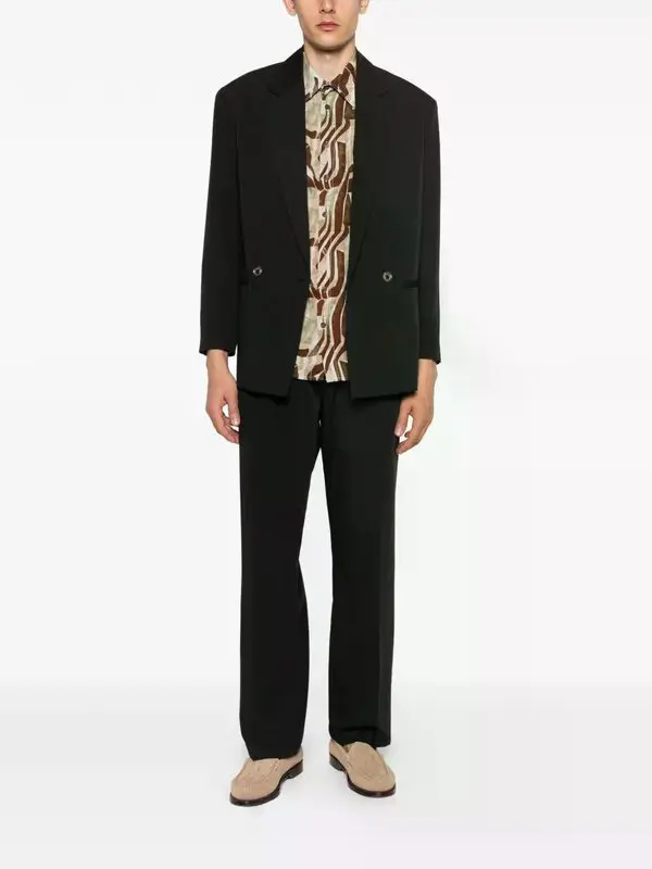 Imperial Notched-lapel Double-breasted Blazer