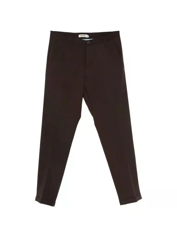 Imperial Cuffed-hem Trousers - Brown